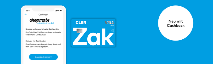 Mit Zak beim Shoppen Geld zurückerhalten - Bank Cler